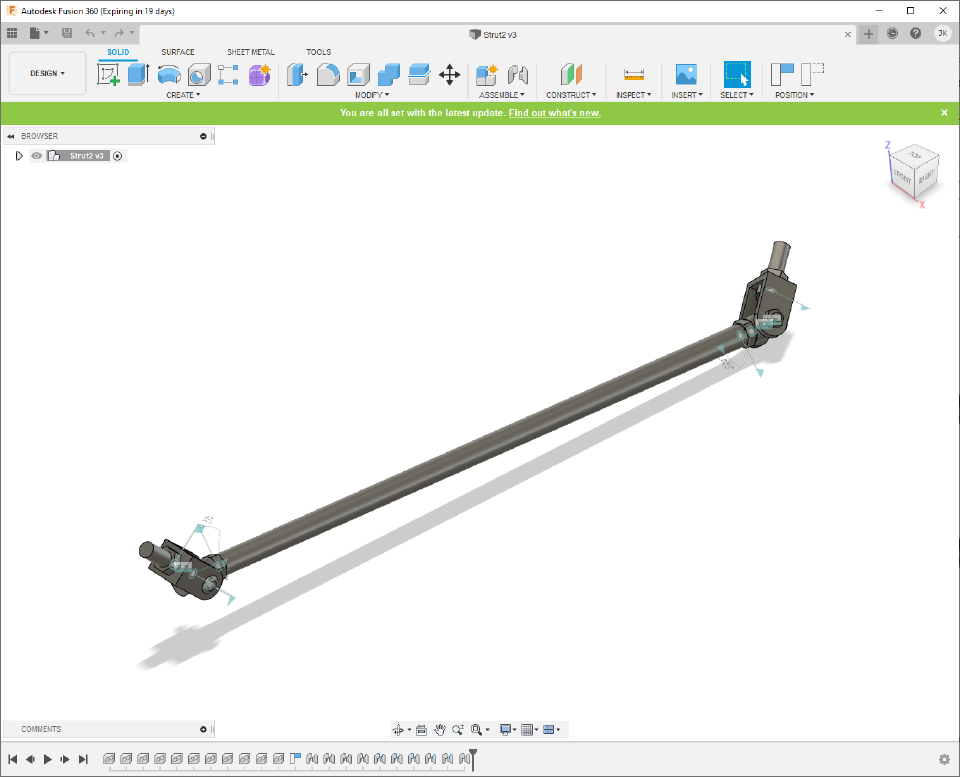 Articulated rod tie model - James Kiefer